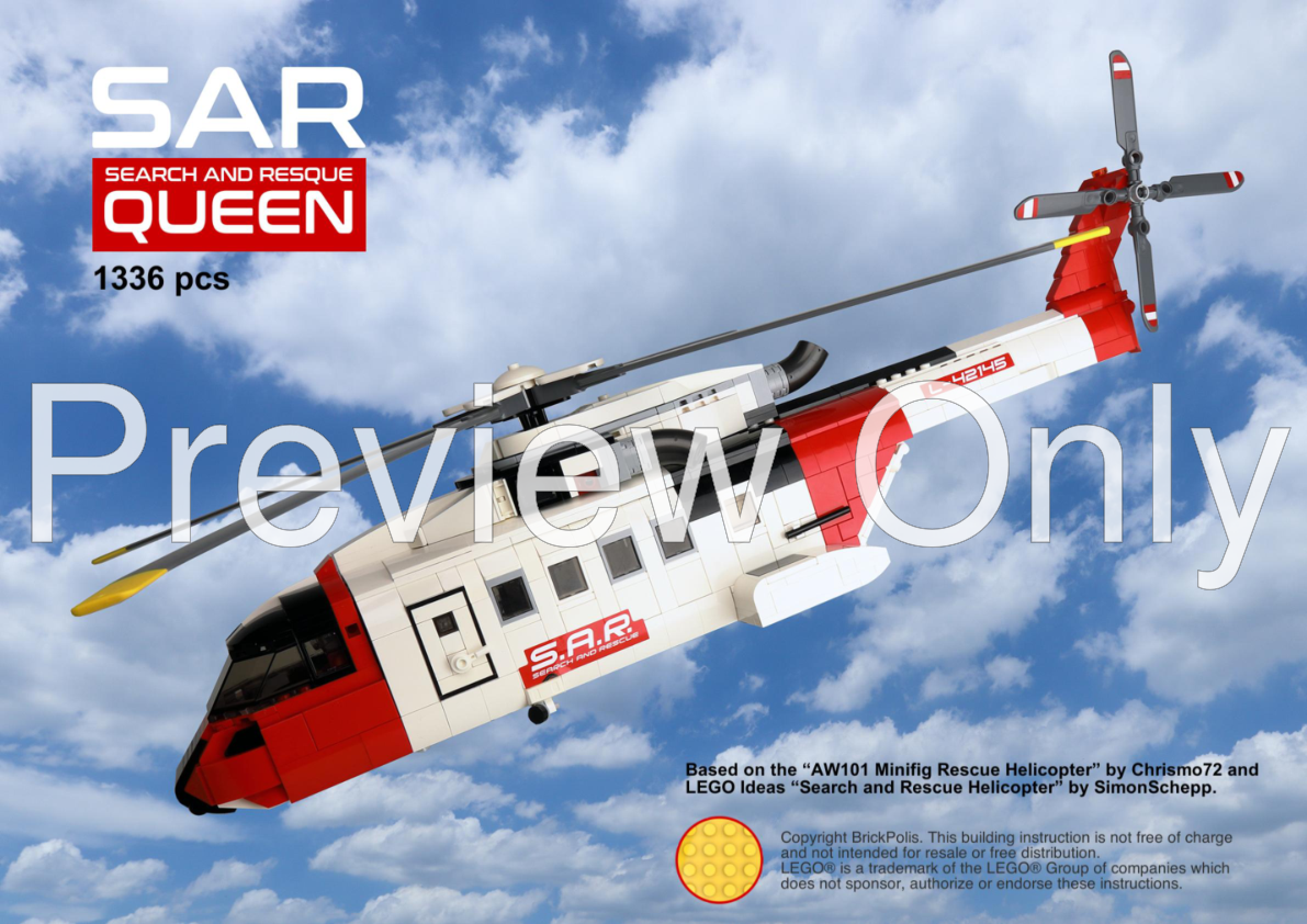 LEGO MOC-211814 SAR Queen Helicopter by Berthil | Rebrickable - Build ...