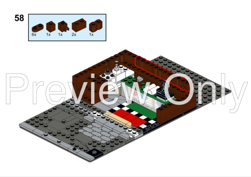 LEGO MOC-211995 Modular French Cafe - Modification of Set 10362 by ...