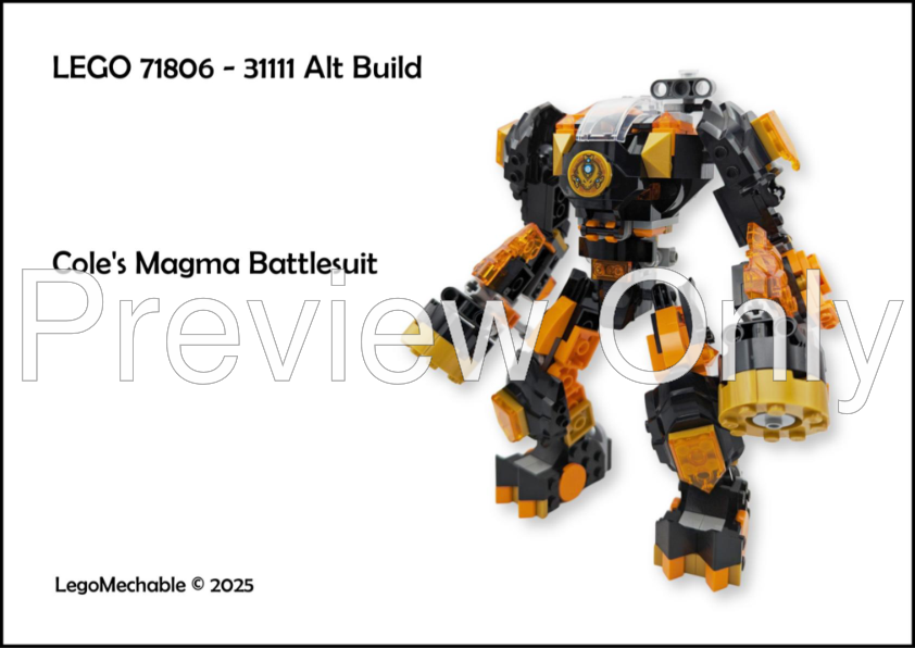 LEGO MOC Cole's Magma Battlesuit by LegoMechable | Rebrickable - Build ...