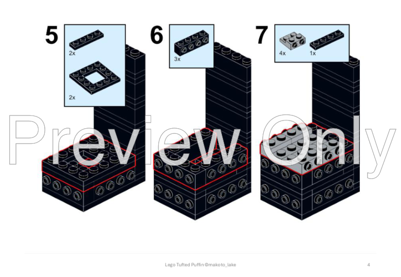 LEGO MOC Tufted Puffin by makoto_lake | Rebrickable - Build with LEGO