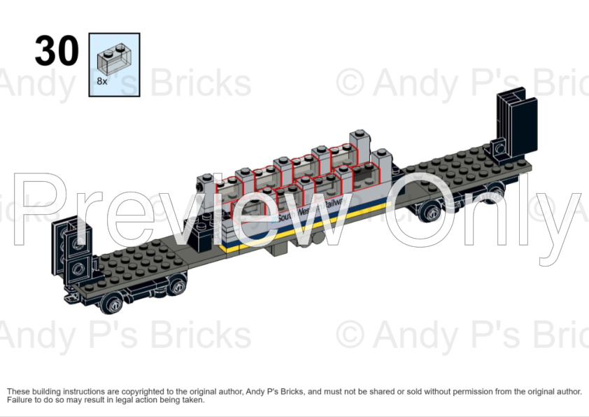 LEGO MOC-212333 4-Wide Class 450 Desiro Four Carriage EMU Train In ...
