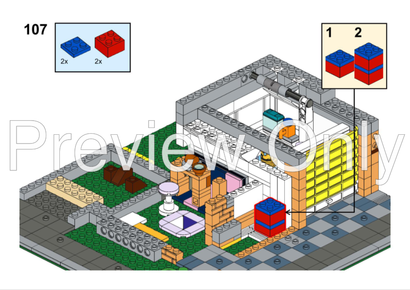 Lego Moc Corner Apartments And Store Modification Of Set 42670 By Brick