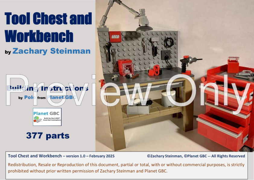 LEGO MOC Tool Chest and Workbench, by Zachary Steinman by Planet GBC ...