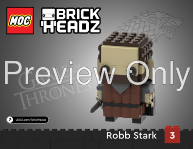 LEGO MOC Robb Stark Game of Thrones Brickheadz by cuch201 | Rebrickable ...