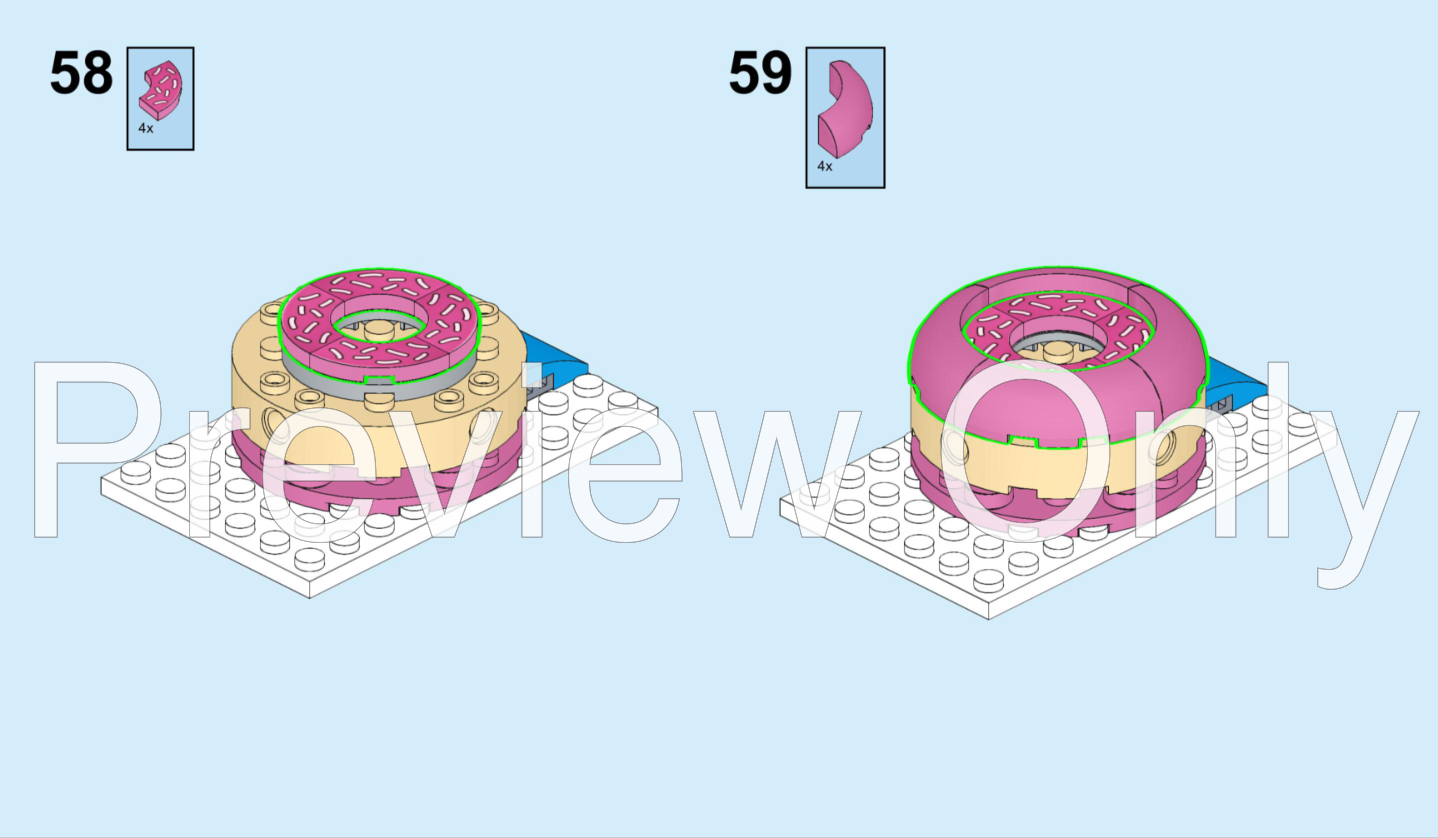 LEGO MOC 60452 Oldschool Donut Van by PeterSzabo | Rebrickable - Build ...