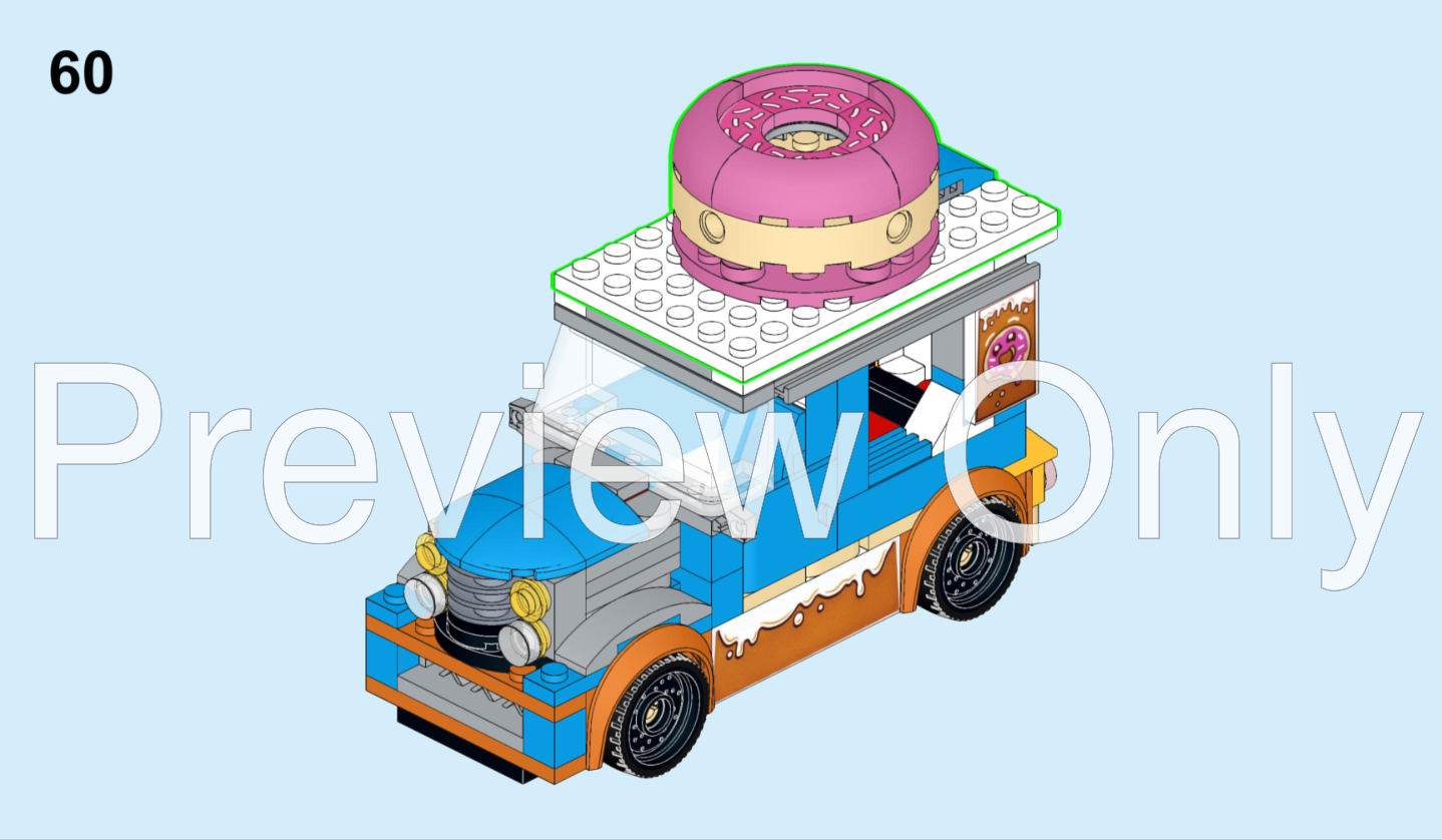 LEGO MOC 60452 Oldschool Donut Van by PeterSzabo | Rebrickable - Build ...