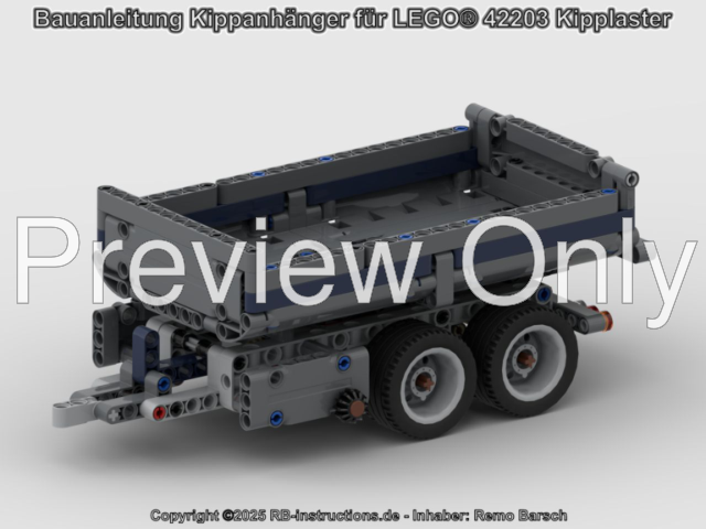 LEGO MOC Tipping Trailer for 42203 Tipping Dump Truck (Kippanhänger ...