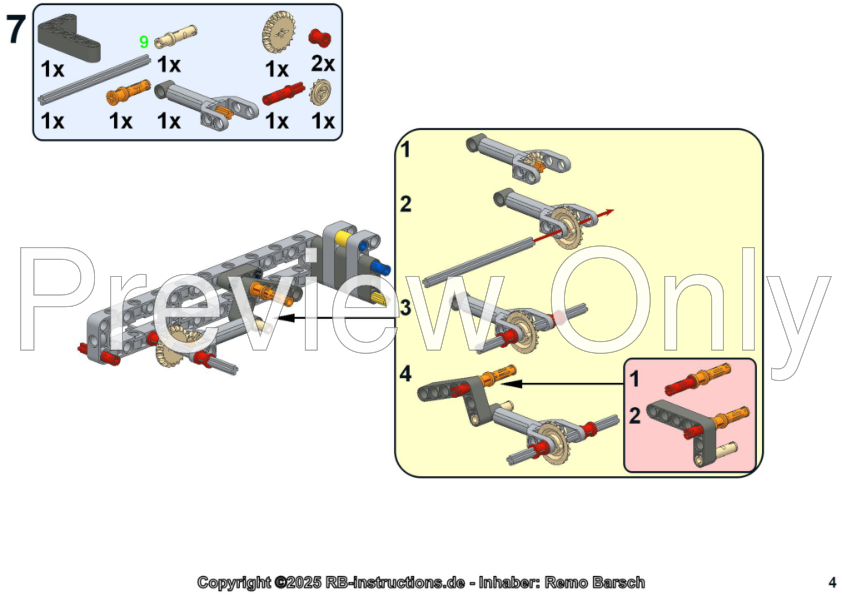 LEGO MOC Tipping Trailer for 42203 Tipping Dump Truck (Kippanhänger ...