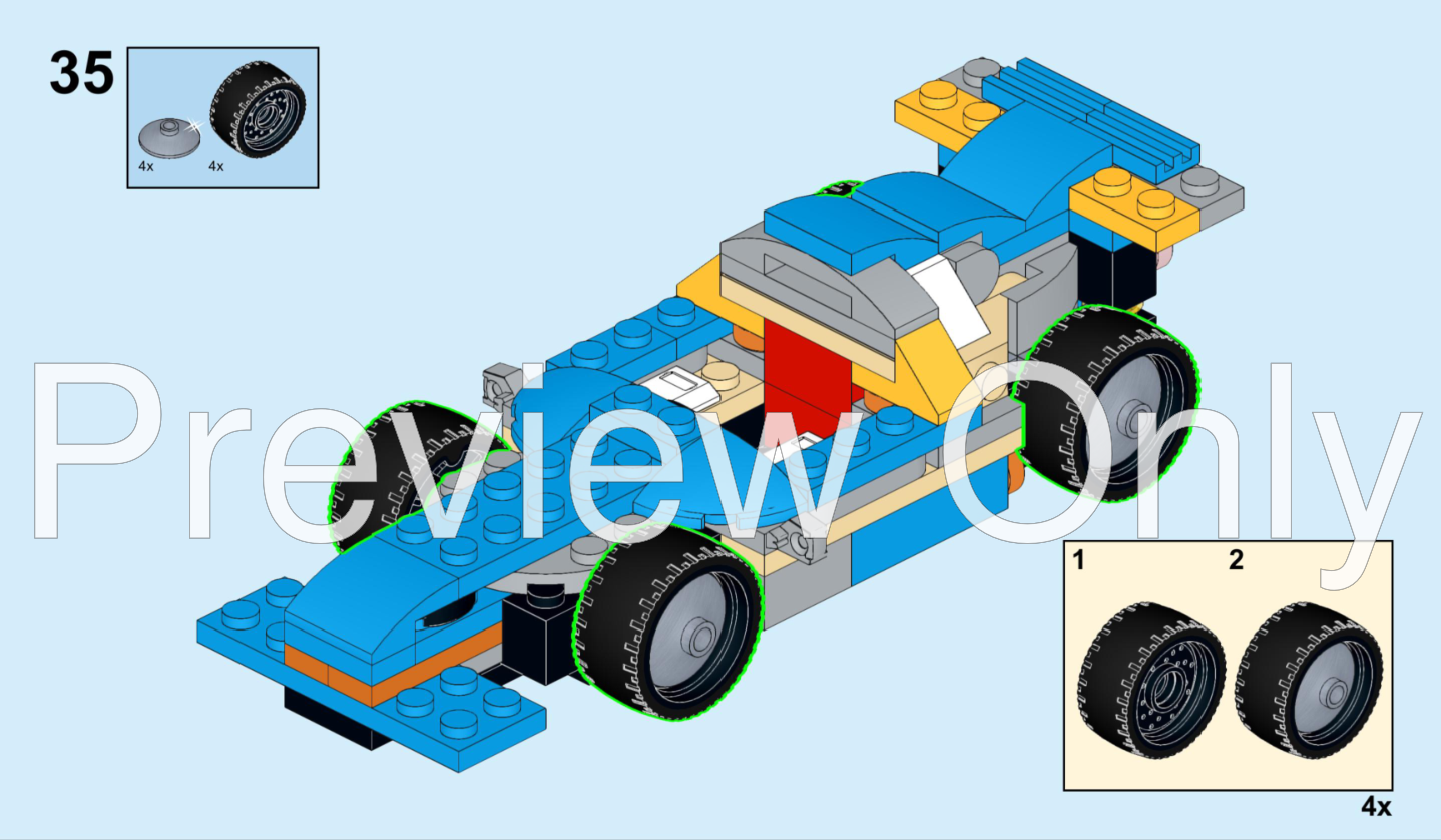 LEGO MOC 60452 F1 DonuTeam by PeterSzabo | Rebrickable - Build with LEGO