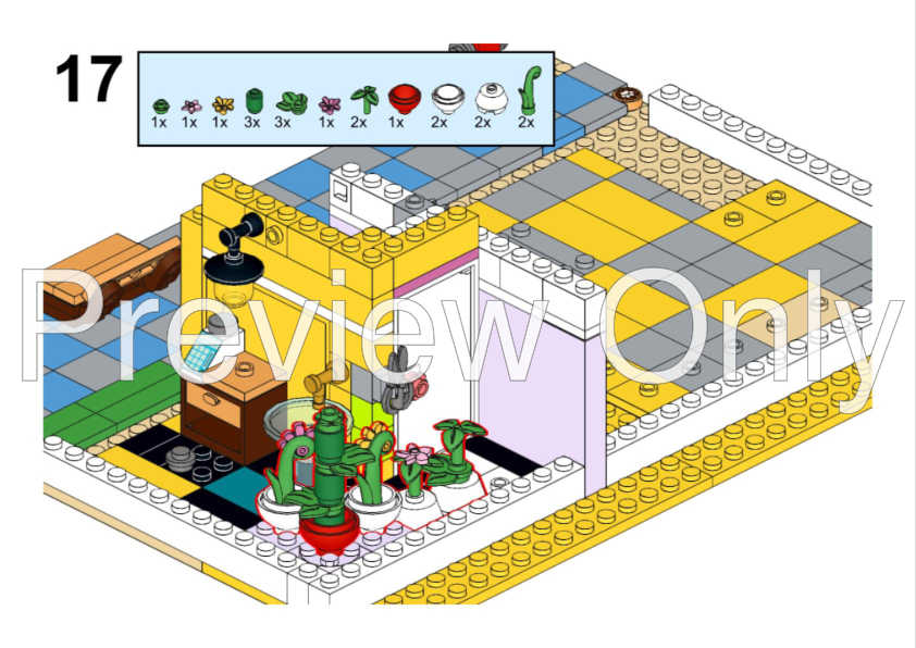 LEGO MOC Supermarket, flower shop and cafe, alternate build of Lego 41704 by Joonybrick ...