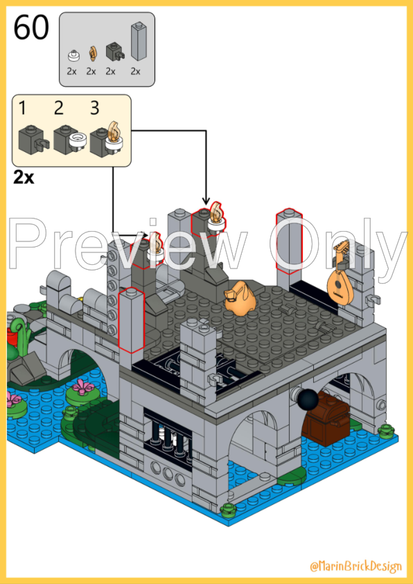 LEGO MOC LEGO 6077 Remake Forestmen River's Fortress Instructions MOC - Lego Medieval Castle ...