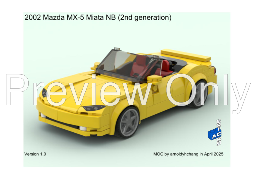LEGO MOC 2002 Mazda MX-5 Miata NB by ac-bricks | Rebrickable - Build ...