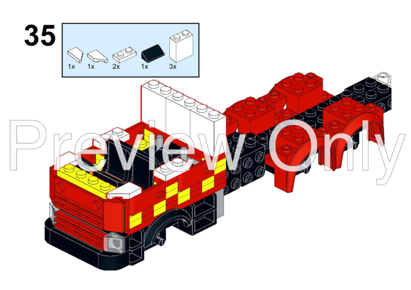 LEGO MOC Aerial Pumper Fire Truck by reggieranger | Rebrickable - Build ...