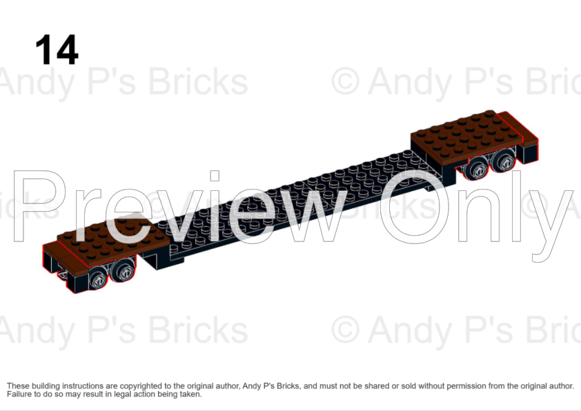 LEGO MOC 4-Wide BNSF Container Freight Train Pack - Diesel Locomotive ...