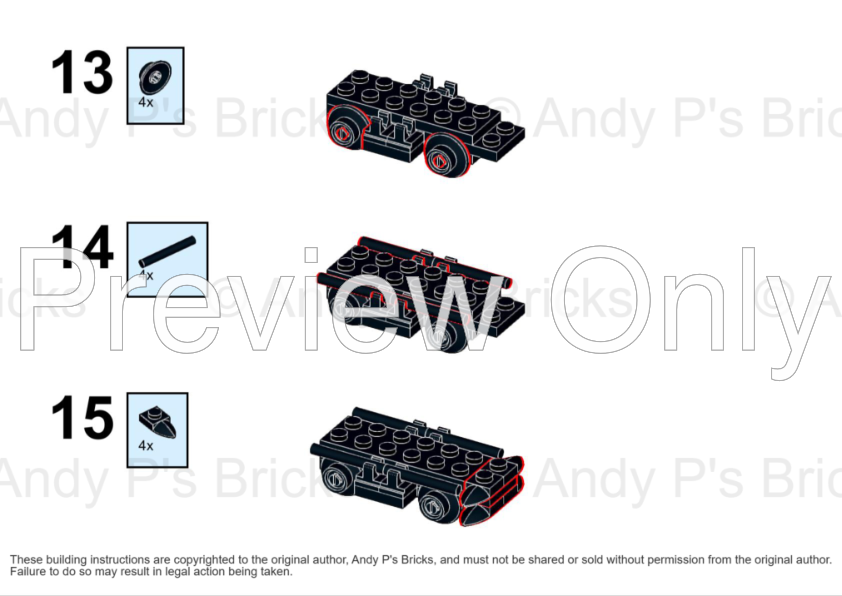 LEGO MOC-215312 4-Wide Intercity 125 HST Train Set - Two Power Cars ...