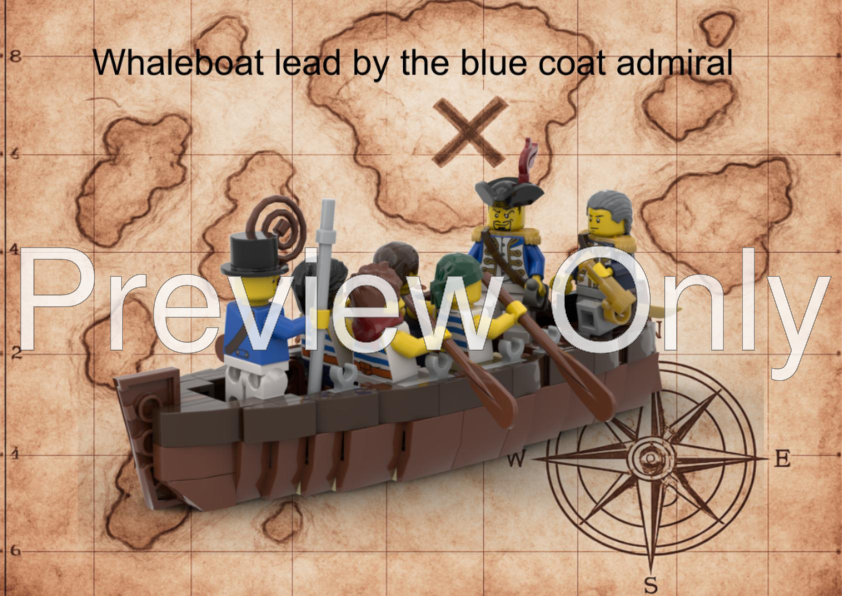 LEGO MOC-215886 🚣 ADMIRAL'S LONGBOAT - 17th Century Naval Crew Boat | 6 ...