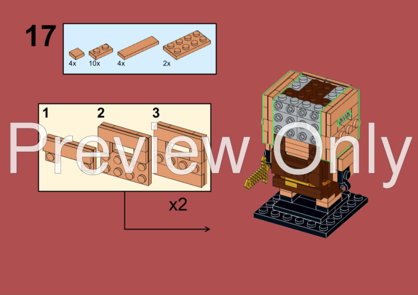 LEGO MOC Piglin and Piglin Brute Brickheadz by Penguins and plastic ...