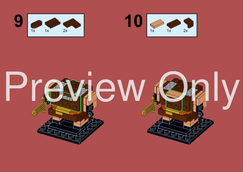 LEGO MOC Piglin and Piglin Brute Brickheadz by Penguins and plastic ...