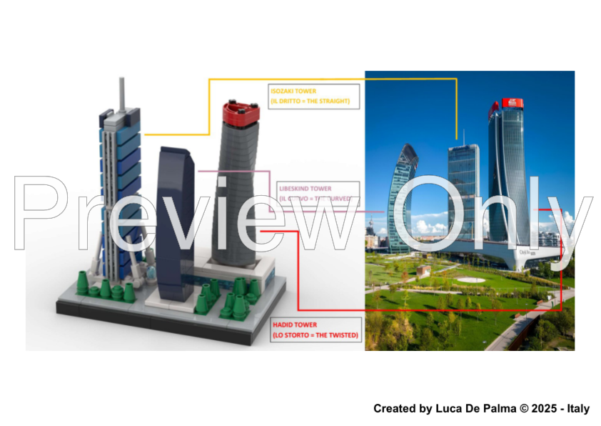 LEGO MOC-217702 Milan City Life (add-on for "Milan skyline" MOC-217488 ...