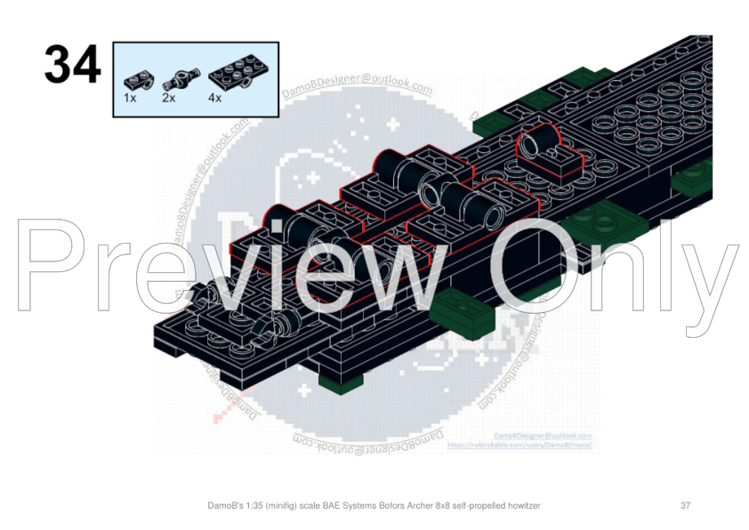 LEGO MOC BAE Systems Bofors Archer 8x8 by DamoB | Rebrickable - Build ...