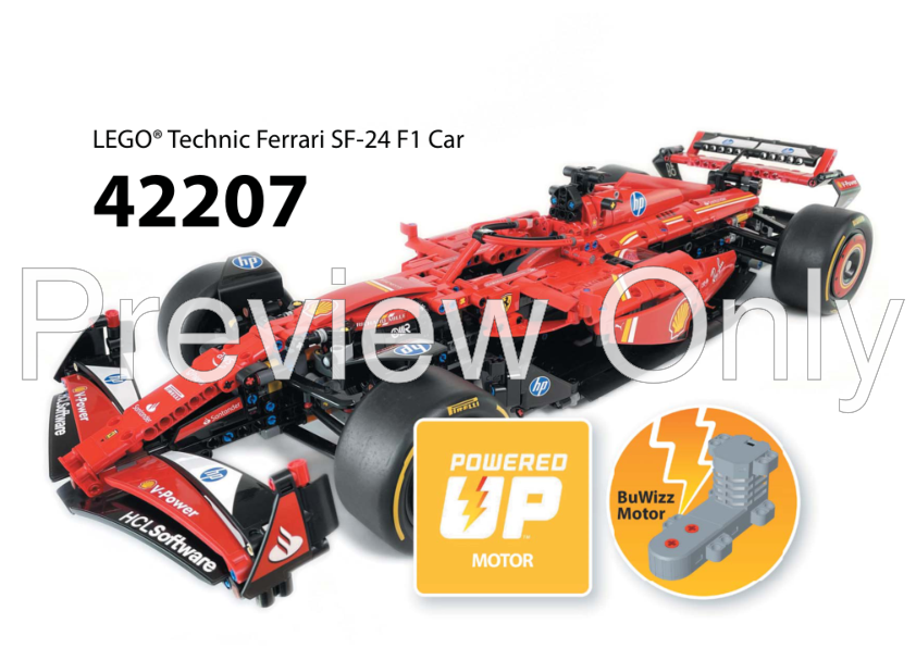 LEGO MOC 42207 페라리 SF-24 F1 Car RC MOD for Powered Up & BuWizz Motors by otrans | Rebrickable ...