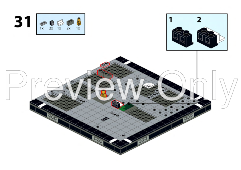 LEGO MOC Micropolis Pedestrian Zone by Seraph | Rebrickable - Build ...