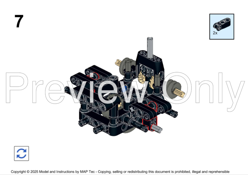 LEGO MOC Lego Technic Height Adjustable Rear Suspension for 1:8 ...