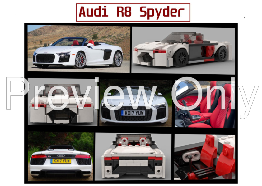 LEGO MOC 76896 Audi R8 Spyder by rsdbrick | Rebrickable - Build with LEGO