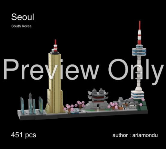 LEGO MOC-222506 Seoul city Skyline by ariamondu | Rebrickable - Build ...