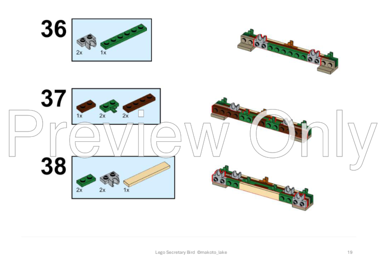 LEGO MOC Secretary Bird by makoto_lake | Rebrickable - Build with LEGO