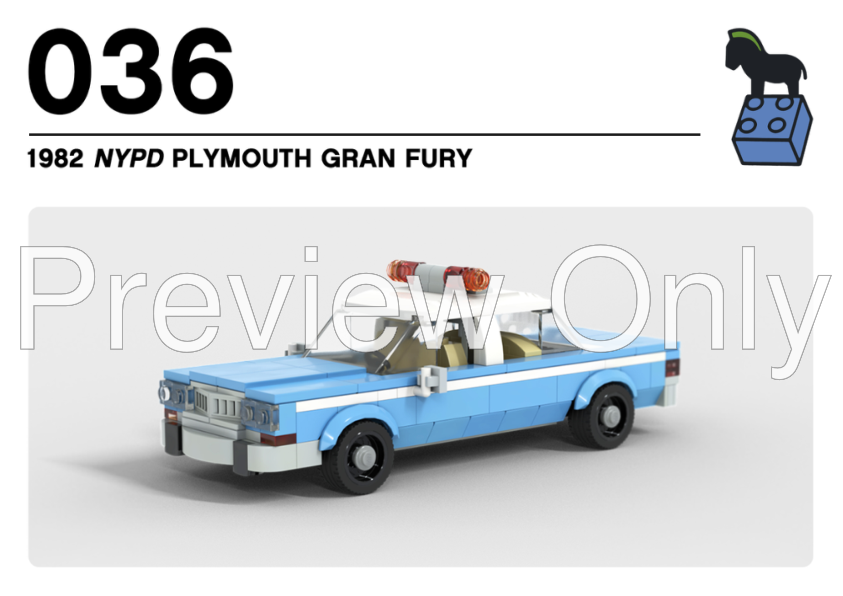 LEGO MOC 1982 NYPD Plymouth Gran Fury Police Car by OneBrickPony ...