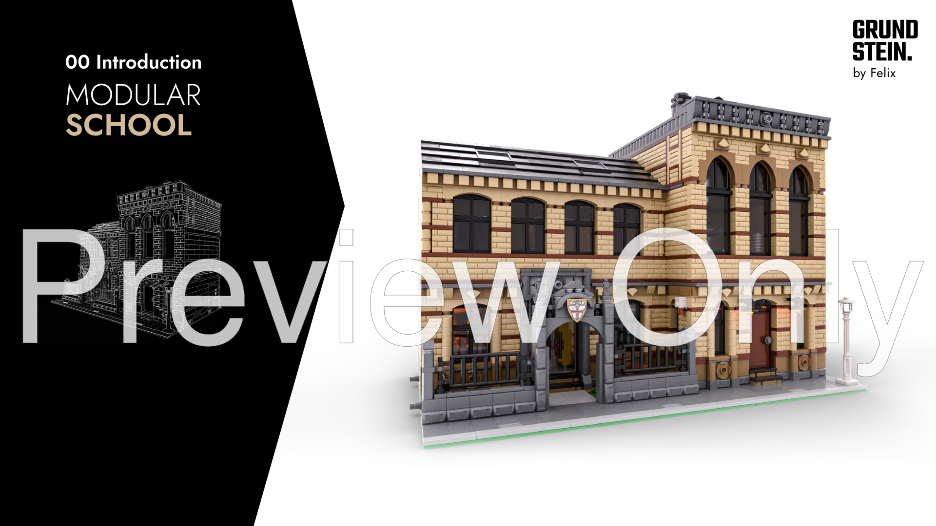 LEGO MOC-224888 Modular School by -Felix- | Rebrickable - Build with LEGO