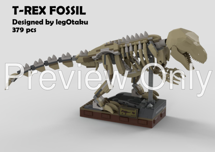 LEGO MOC Tyrannosaurus Rex Fossil by legOtaku | Rebrickable - Build ...