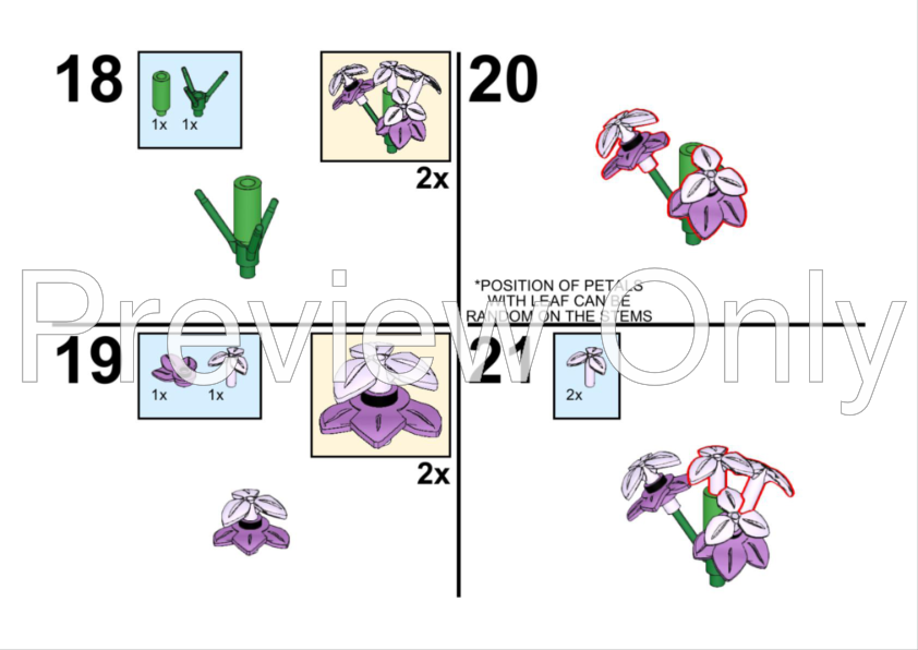 LEGO MOC Persian Lilac Flowers by Ponygirl_brix | Rebrickable - Build ...