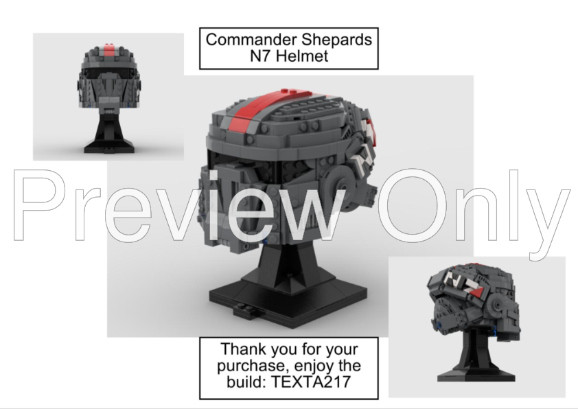 LEGO MOC Commander Shepard's N7 Helmet, from Mass Effect by Texta217 ...