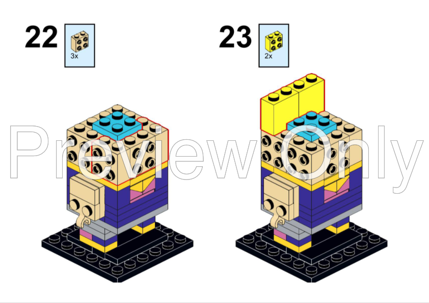 LEGO MOC Saja Boys KPop Demon Hunters Brick Headz by millenniumakuma | Rebrickable - Build with LEGO