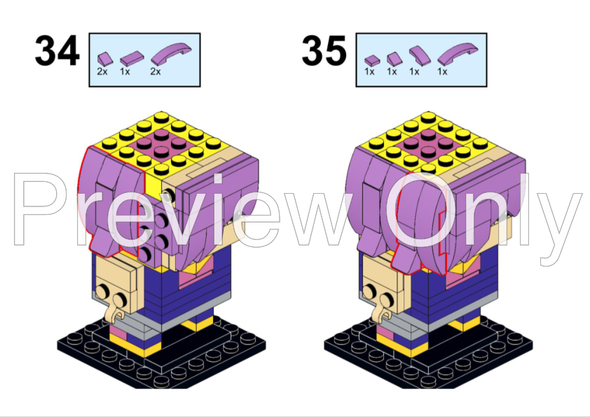 LEGO MOC Saja Boys KPop Demon Hunters Brick Headz by millenniumakuma | Rebrickable - Build with LEGO