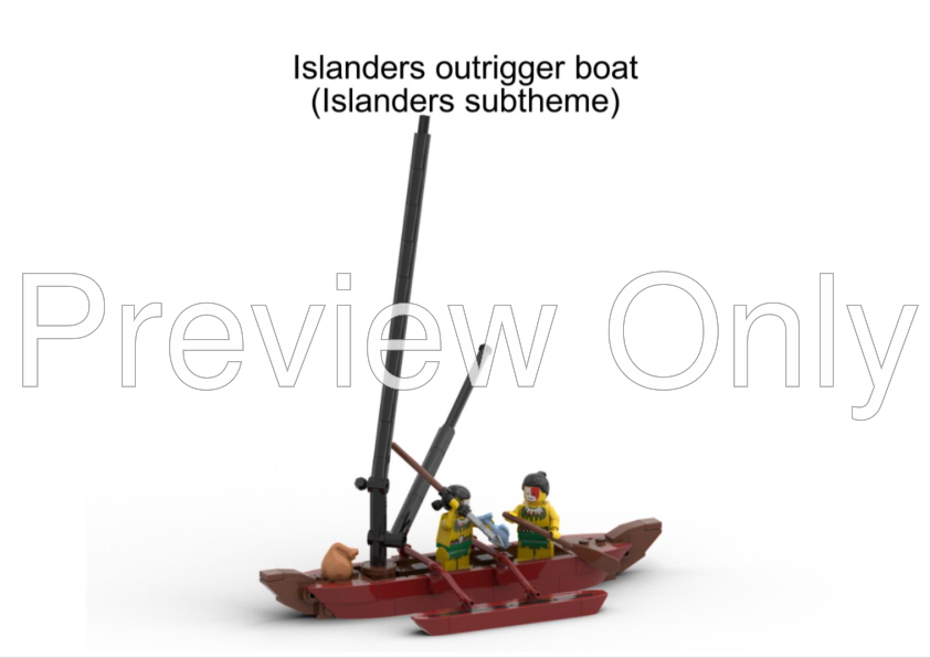 LEGO MOC Islanders outrigger boat by JollyRogers8441 | Rebrickable ...