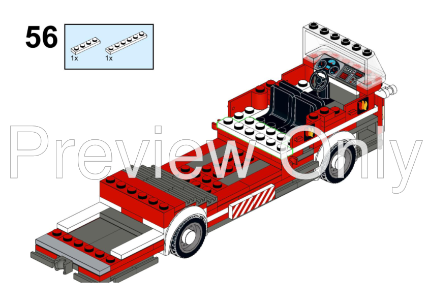 LEGO MOC Modern Fire Truck – MOC inspired by Set 6382 by ONE-2-BRICK ...