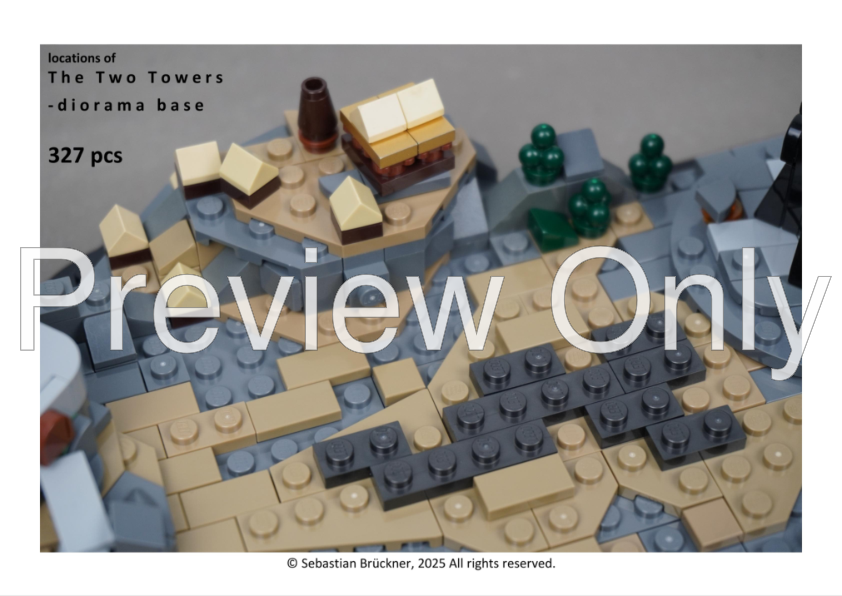 LEGO MOC LOTR - The Two Towers - Helm's Deep & Orthanc micro scale ...