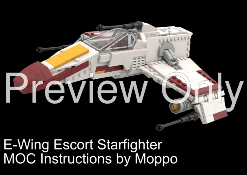 Lego Moc E Wing Escort Starfighter By Moppo Rebrickable Build With Lego