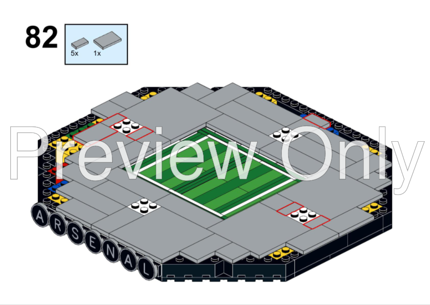 LEGO MOC Emirates Stadium by MiniLeague | Rebrickable - Build with LEGO