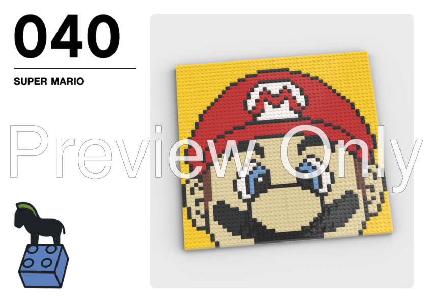 LEGO MOC Super Mario Brick Art Mosaic by OneBrickPony | Rebrickable ...
