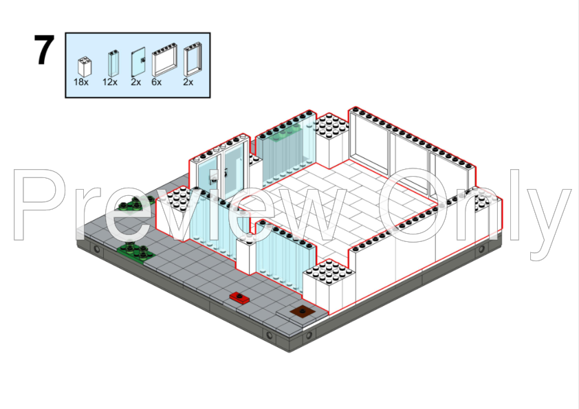 LEGO MOC Corner Clothing Store and Lofts Modular Instructions by AFOL ...