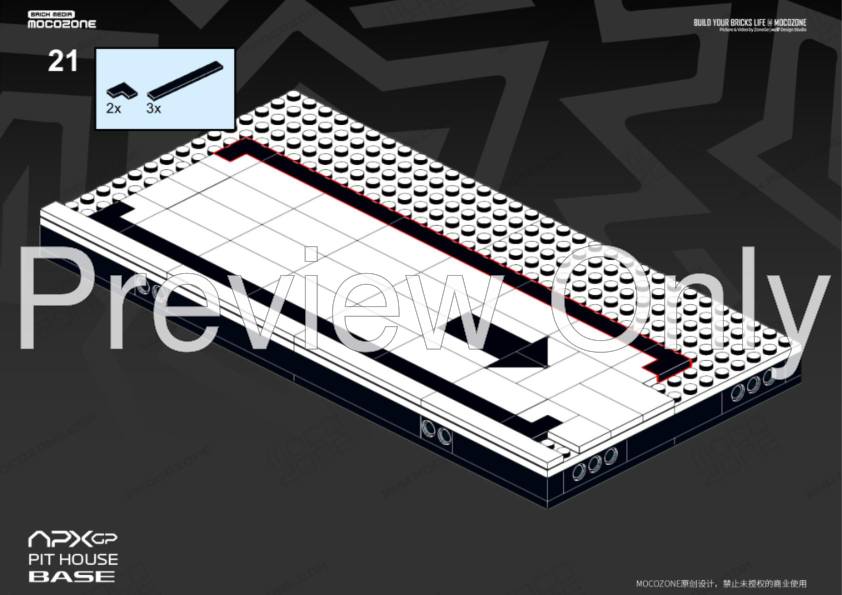 LEGO MOC APX GP F1 Pit House Show Base Pit Box No.9 by mocozone ...