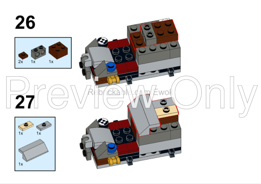 LEGO MOC-231961 75375 Milenium Falcon alternate builds 4 pack - bundle ...