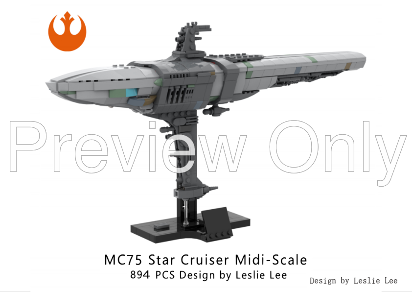 LEGO MOC-231970 MC75 Star Cruiser Midi-Scale by LeslieLee | Rebrickable ...