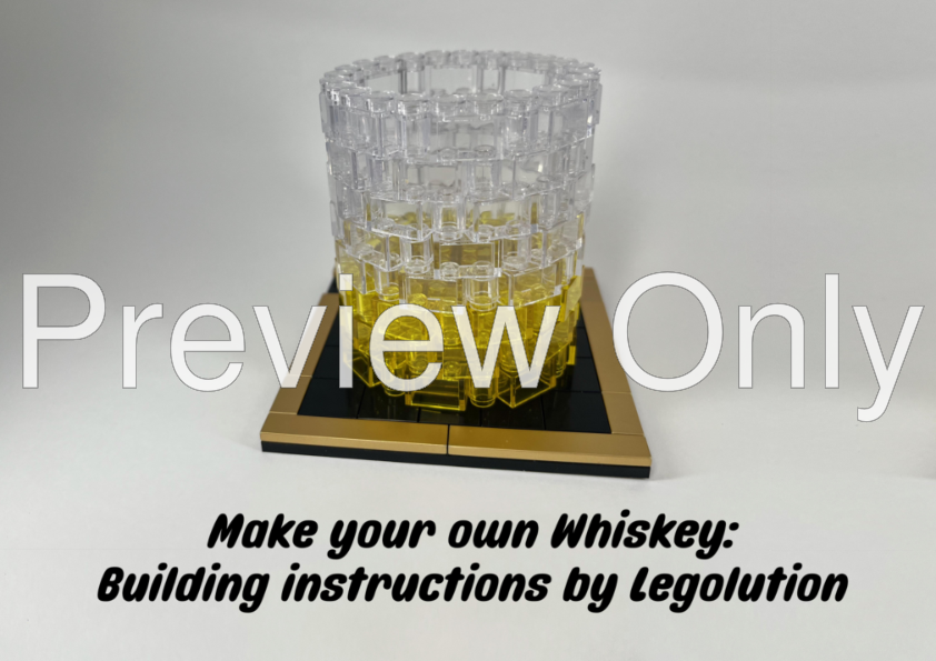 LEGO MOC-233730 Whiskey Glass - Life-size replica with gold plated ...