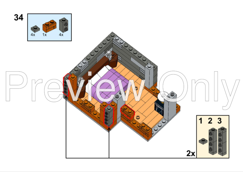 LEGO MOC-234787 X Mansion Xtra Floor (with Interior) by Brick Artisan ...