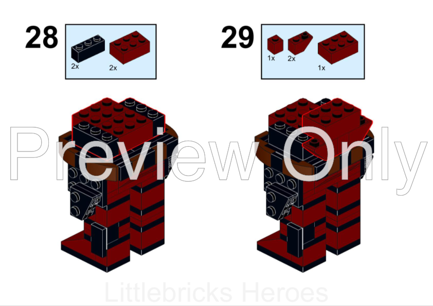 LEGO MOC-234794 Dead-pool Lego Figure by LittlebricksHeroes ...